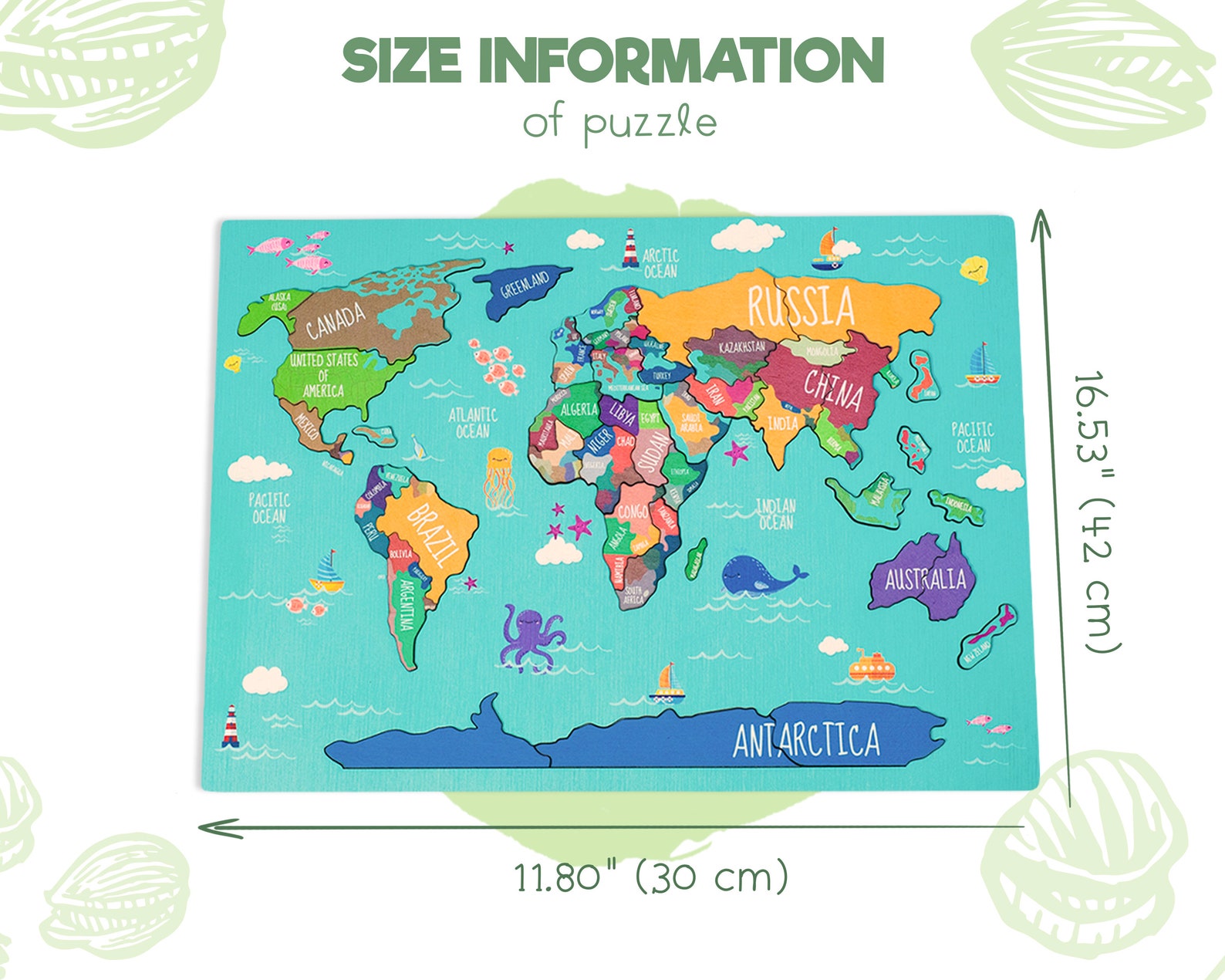 World Map Educational Toy Map Puzzles for Kids Montessori | Etsy