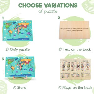 World Map Educational Toy Map Puzzles for Kids Montessori - Etsy