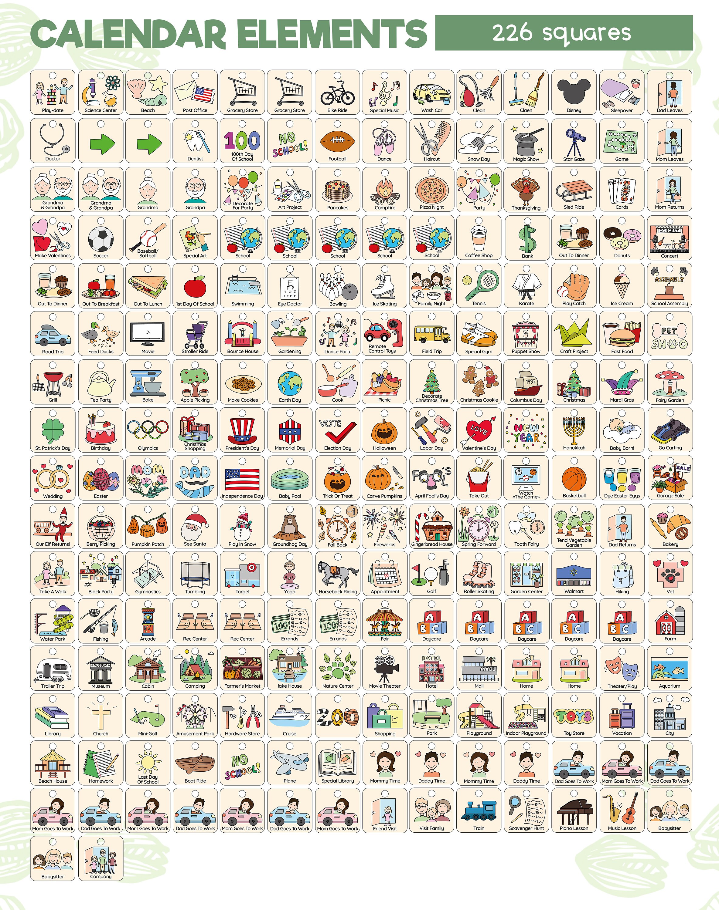 Kids Weekly Calendar Chore Chart for Kids Visual Schedule - Etsy Canada