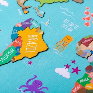 World Map Educational Toy Map Puzzles for Kids Montessori - Etsy