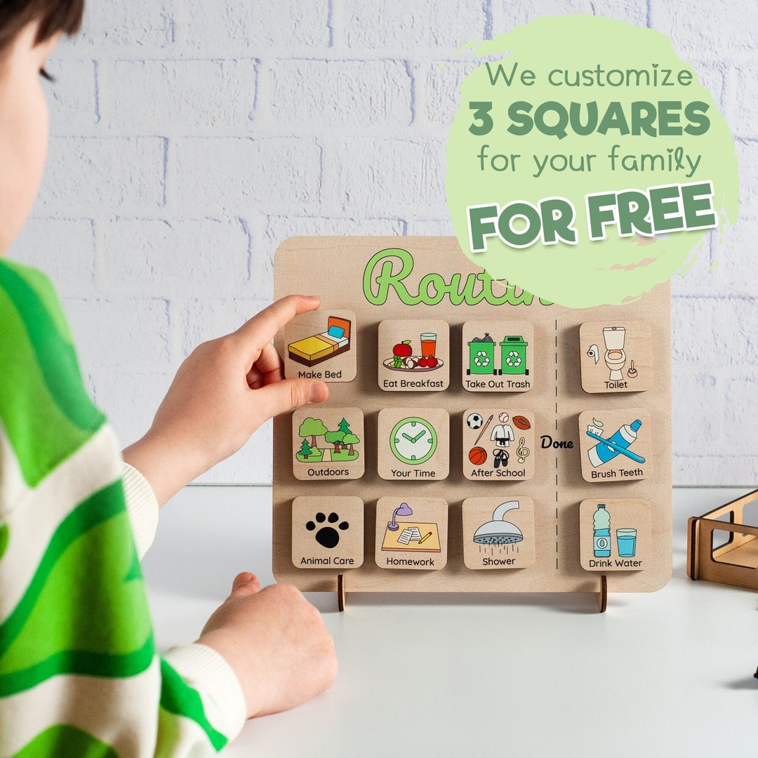 Personalized Kids Daily Checklist, Routine Chart, Toddler Daily ...