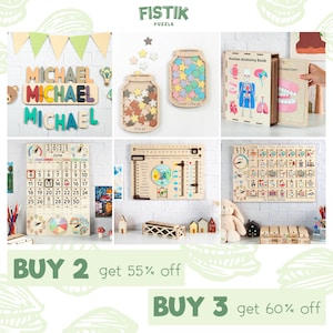 Chore Chart for Kids, Bedtime Routine Chart, Wooden Visual Schedule for ...