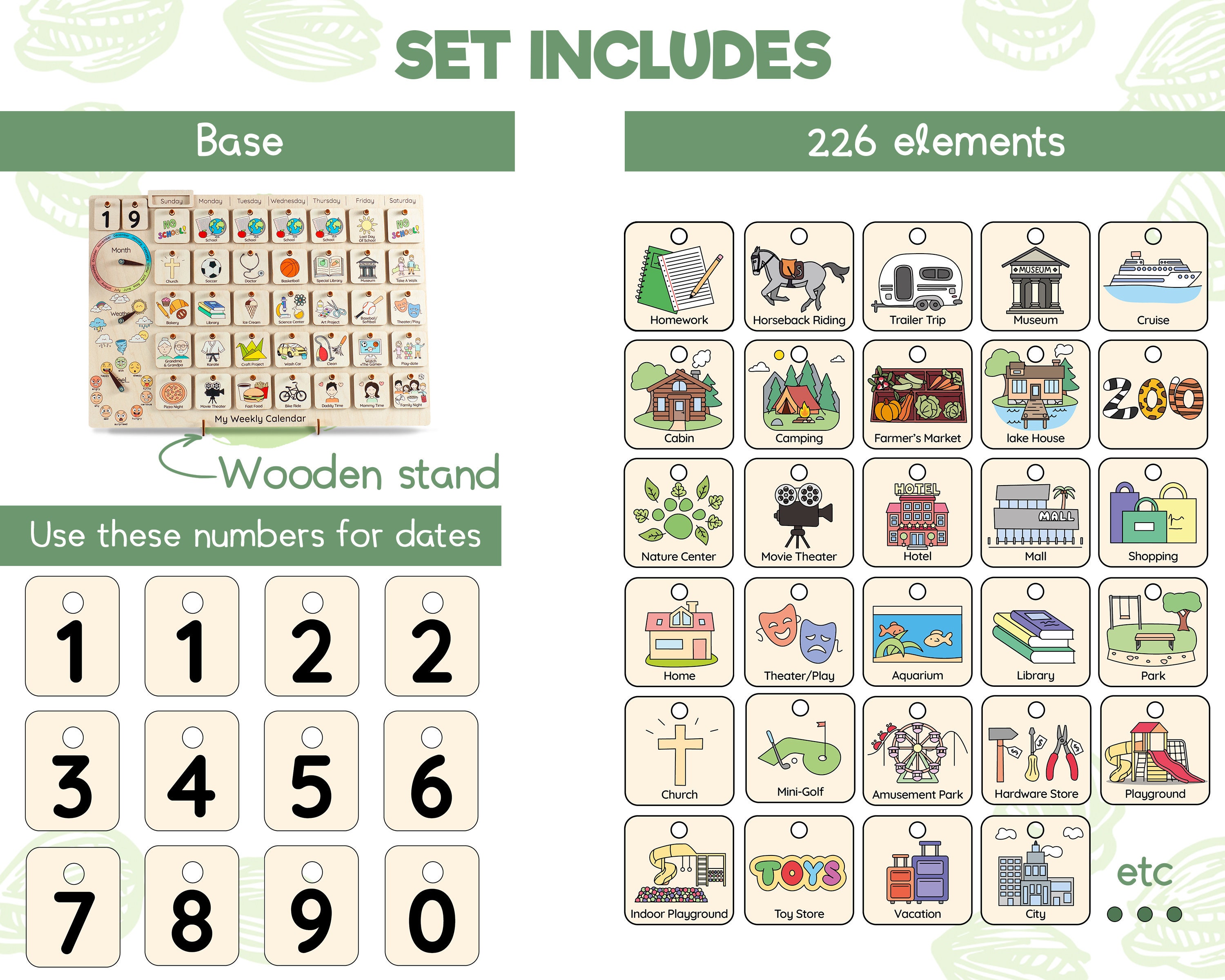 Kids Weekly Calendar Chore Chart for Kids Visual Schedule - Etsy Canada