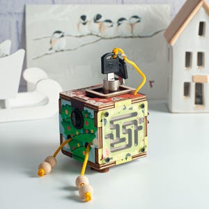 Christmas Ornament Busy Cube for Toddlers, Kids Fidget Toy, Sensory Toy ...