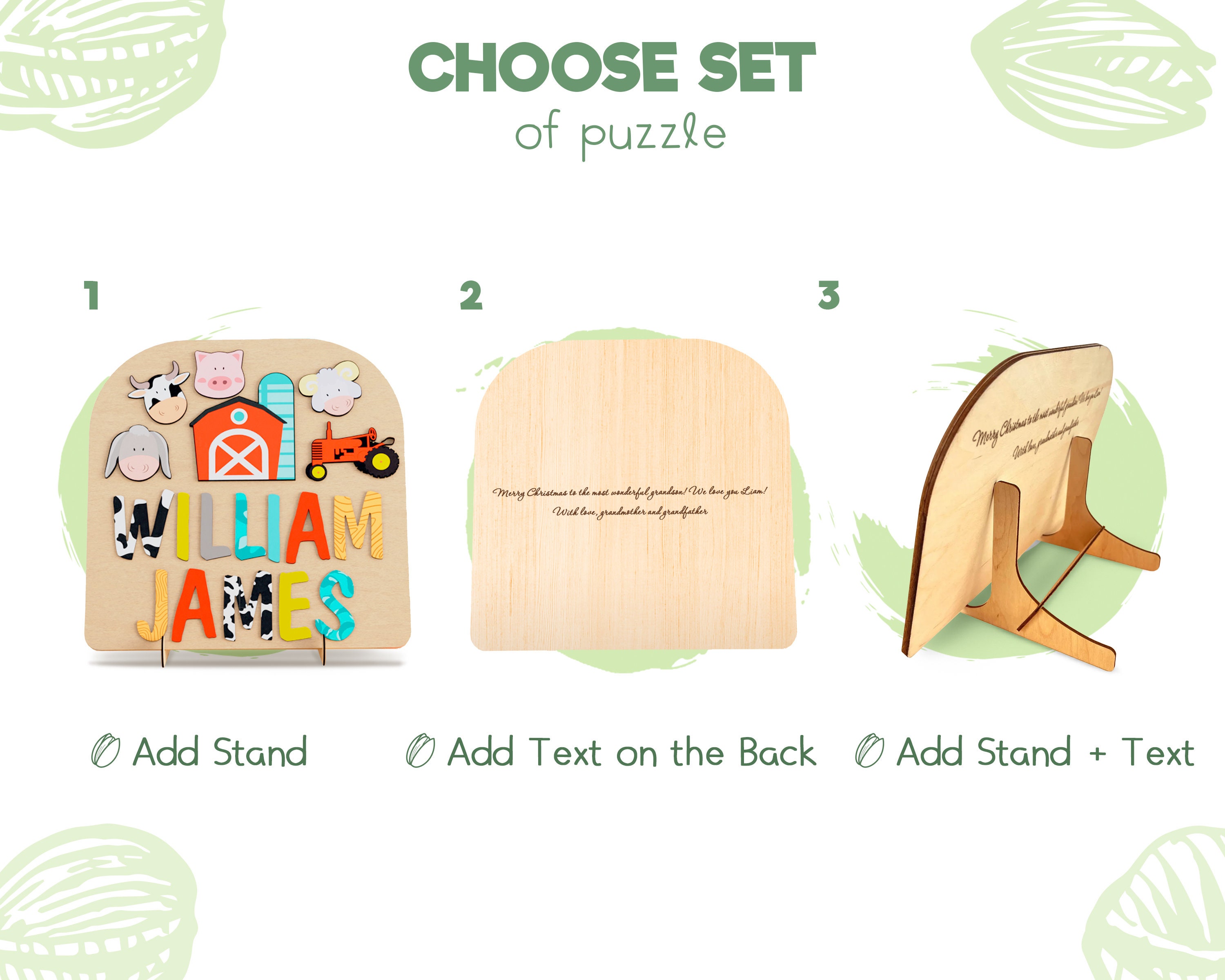 Personalized Farm Animal Name Puzzle, Montessori Wooden Toy - Etsy ...