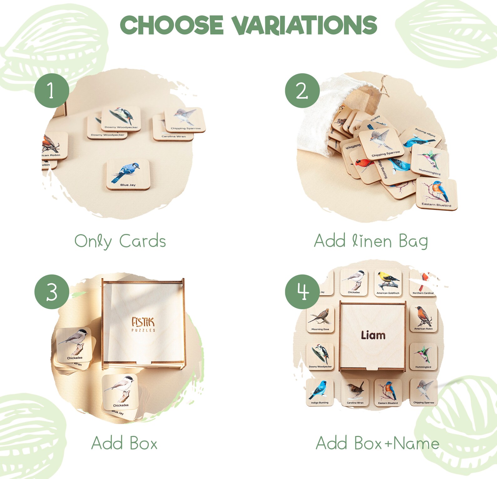 Gift for Kids Bird Toys Wooden Memory Game Birds Matching | Etsy