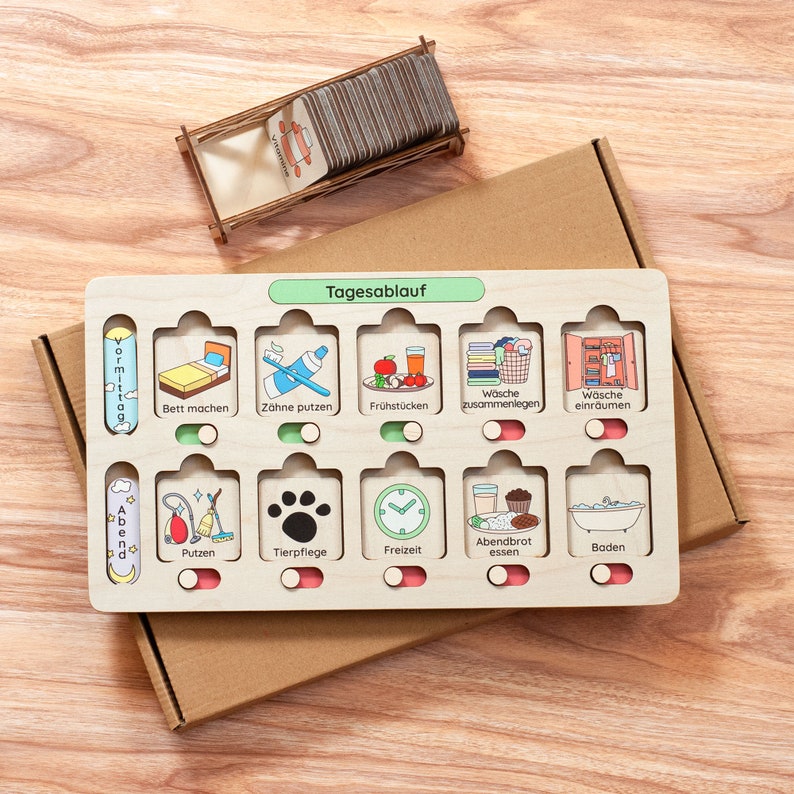 Kids Chore Chart, Visual Schedule Board, Preschool Learning Toy - Etsy UK