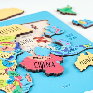 Kids World Map Puzzles for Kids Educational Toy Montessori - Etsy