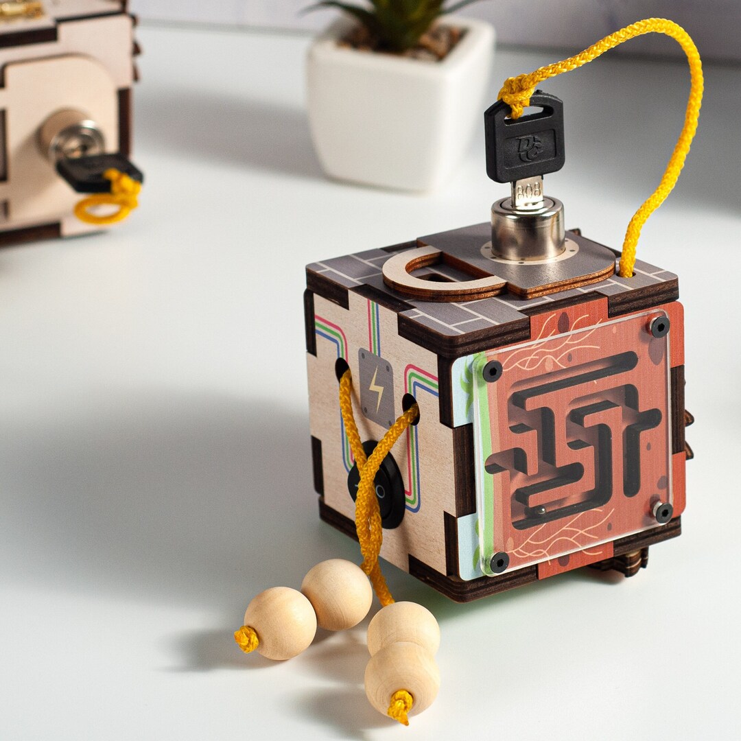 Toddler Busy Cube With Maze Game, Travel Toy, Fidget Toy for Kid ...