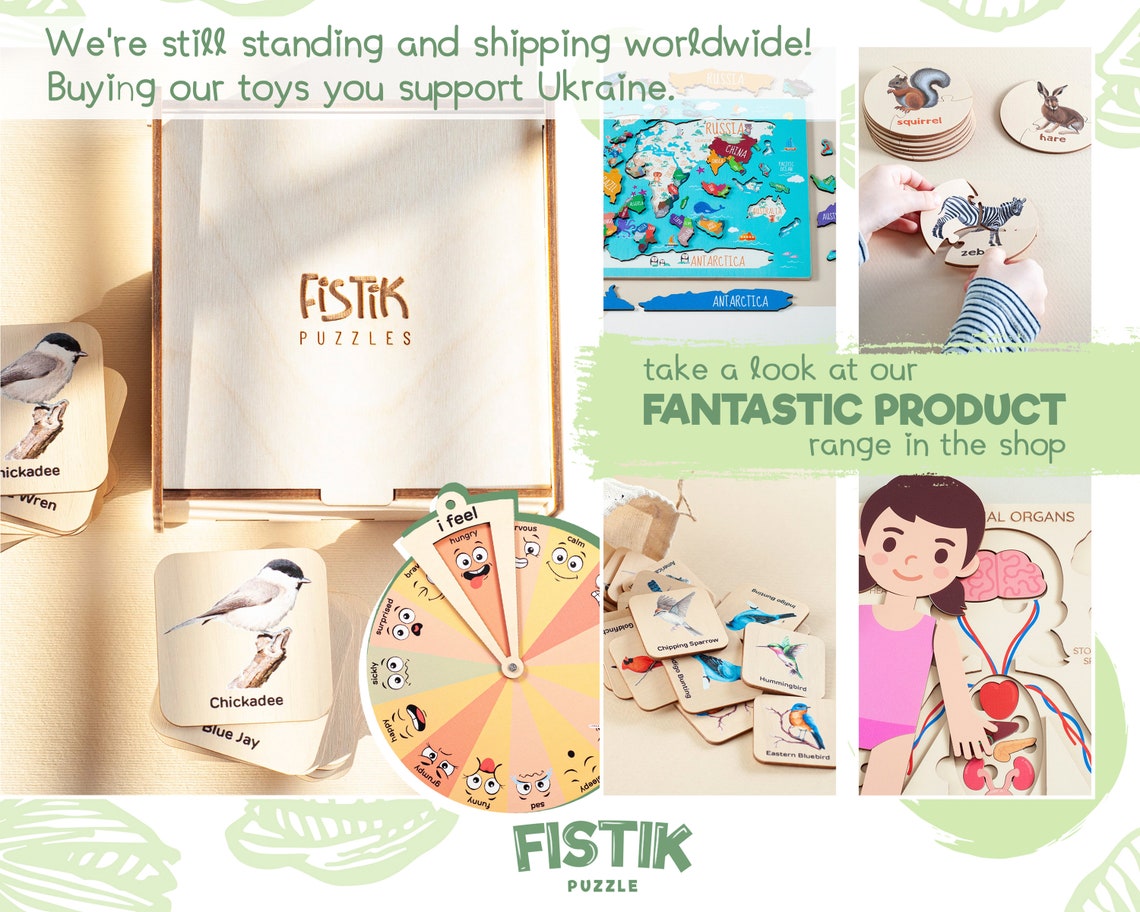 Gift for Kids Bird Toys Wooden Memory Game Birds Matching - Etsy