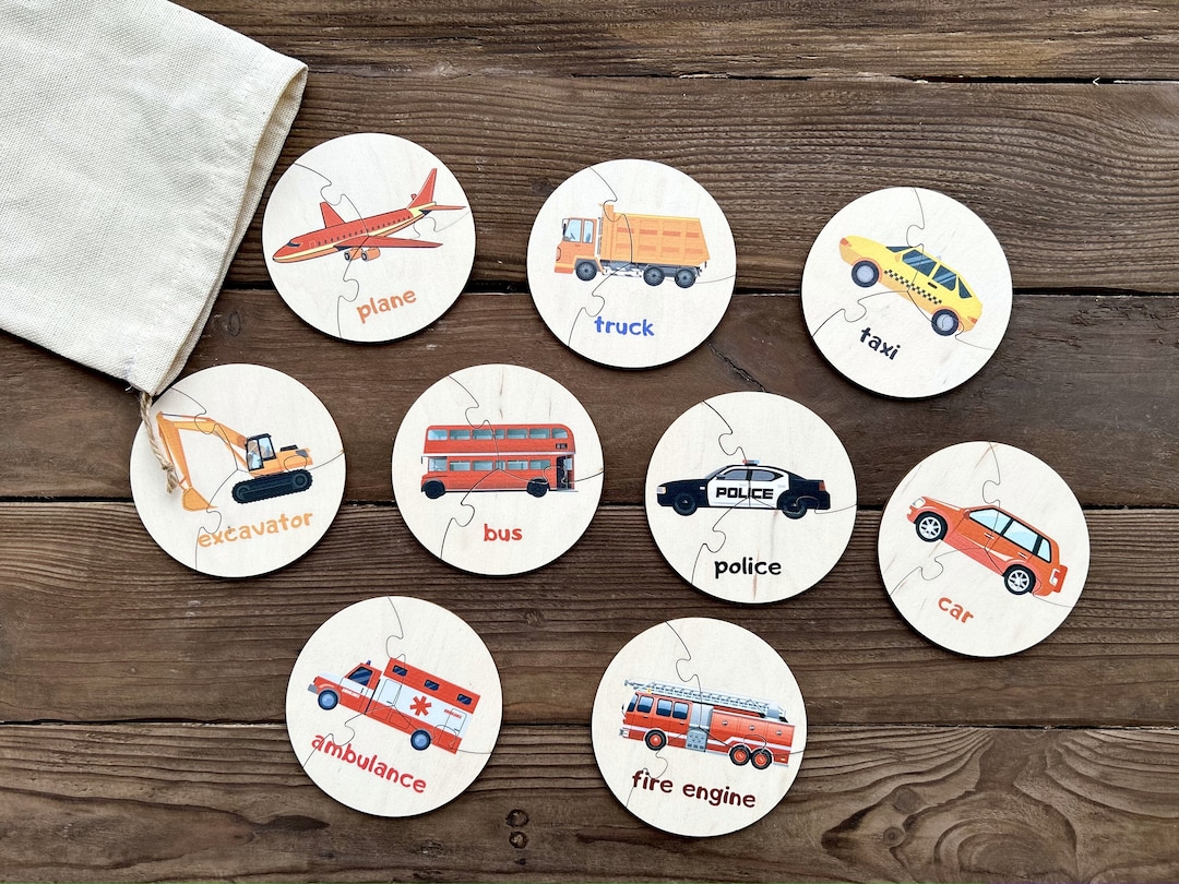 Jigsaw Puzzles, Cars Puzzles, Car Cards, Montessori Puzzle, Toddler ...