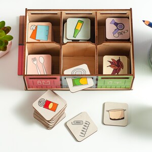 Recycling Game Toys for Toddler, Kids Wood Garbage Sorting Play Set ...