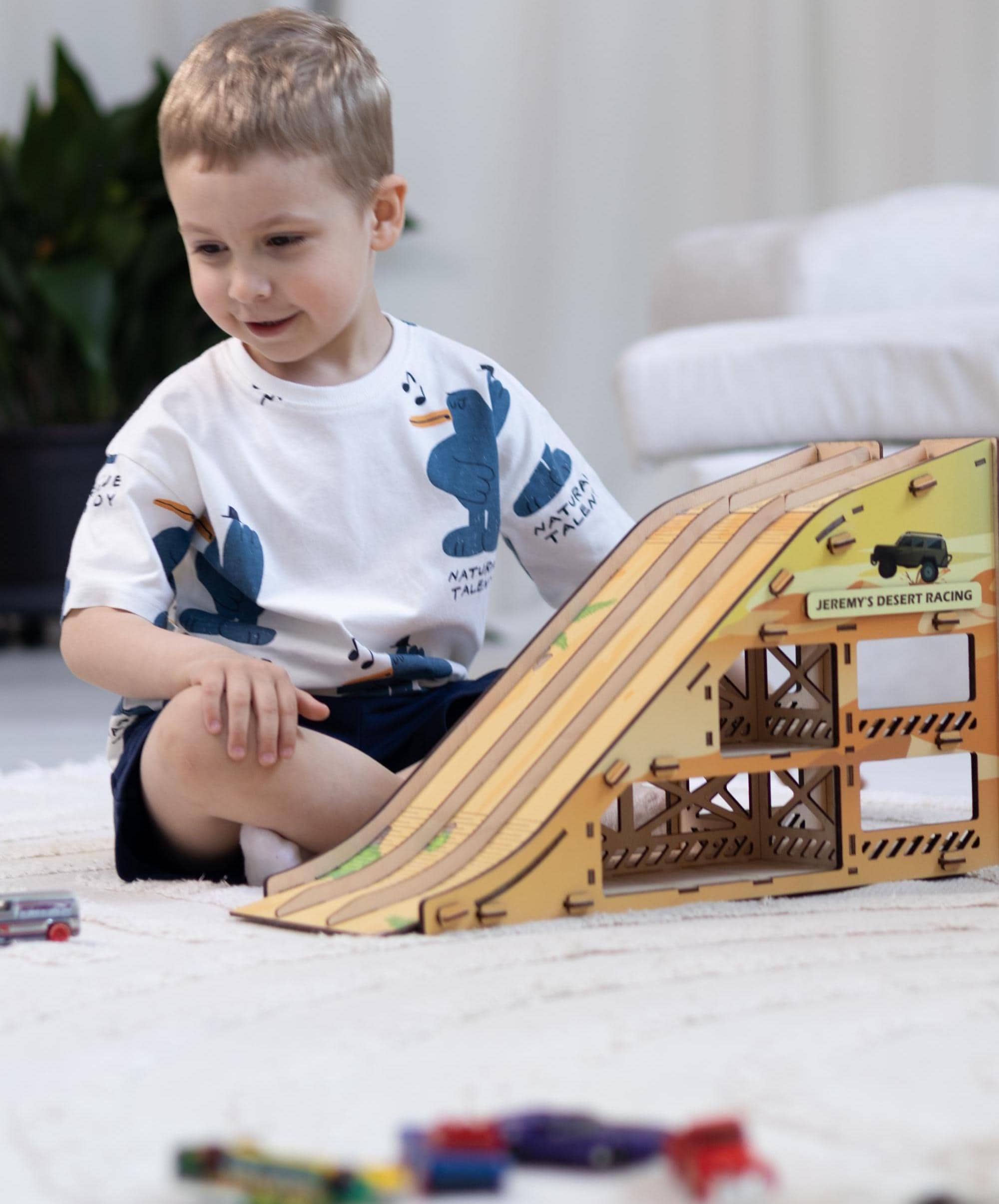 Personalized Boys Toys Gift, Jump Rally Ramp for Toys Cars, Parking ...