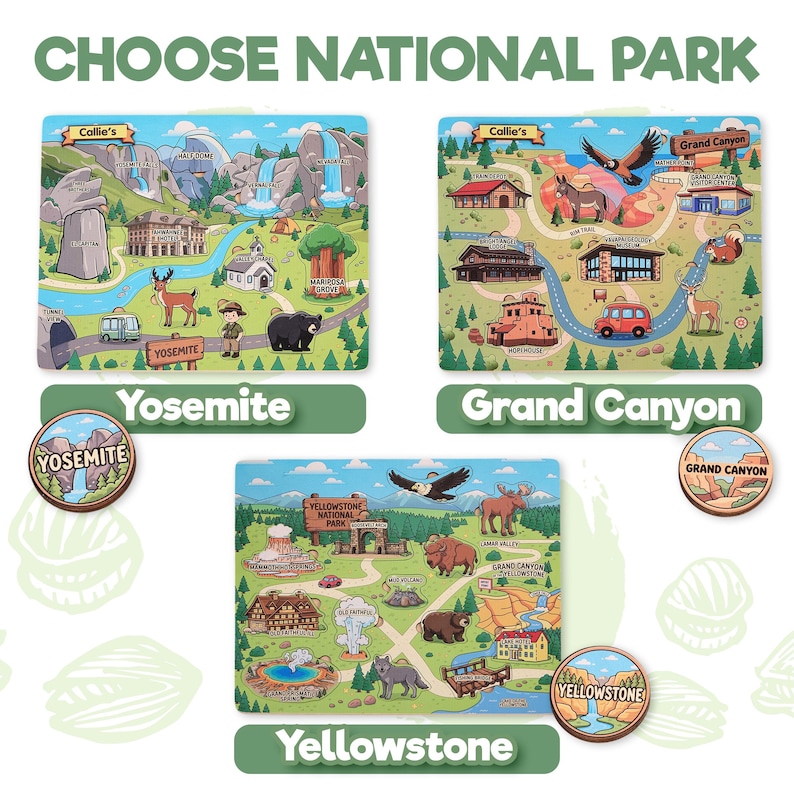 Independence Day Kid Gift, Yellowstone Puzzle, USA Geography Learning ...