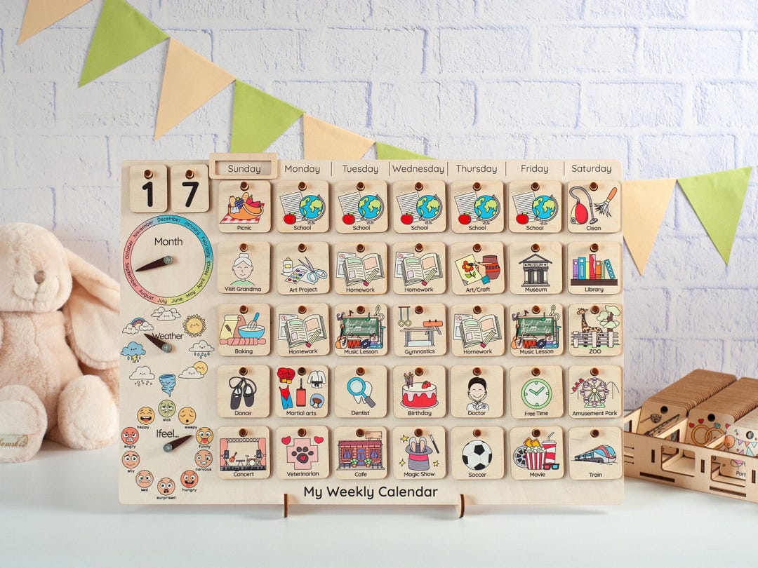 Children Weekly Planner, Responsibility Chore Chart for Kids, Toddler ...