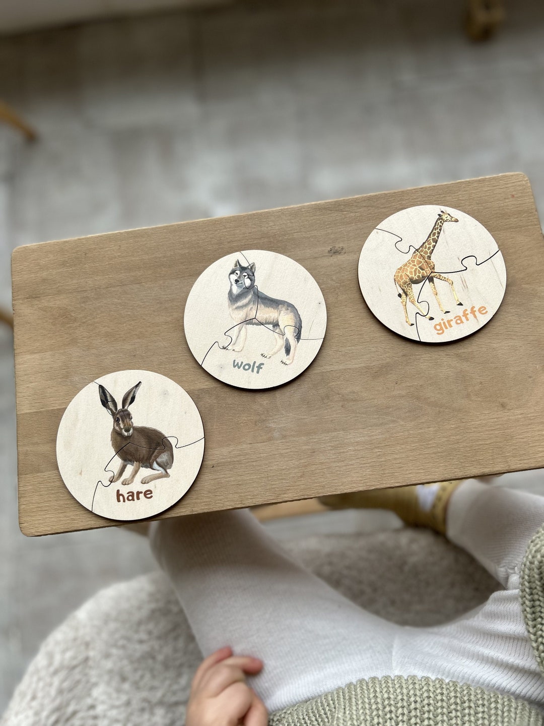 Jigsaw Puzzle 2 Year Old, Ocean Animal, Sea Animal, Montessori Toddler ...