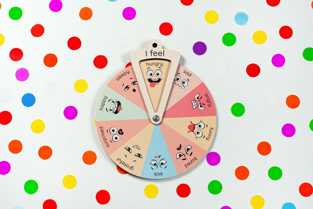 Kids Emotion Wheel Chart, Feelings Chart, Preschool Activities ...