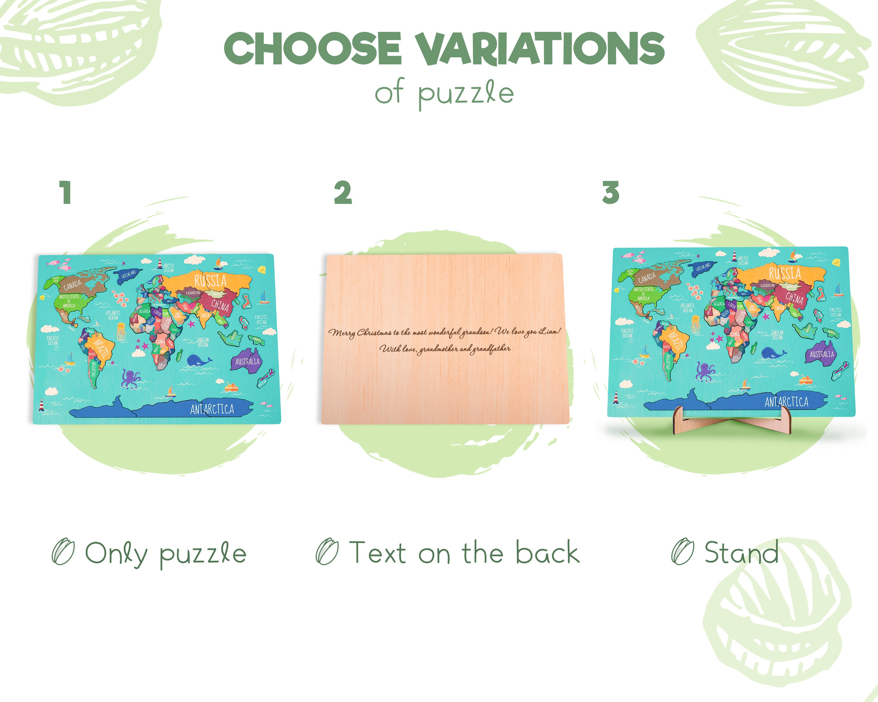 World Map Educational Toy Map Puzzles for Kids Montessori | Etsy