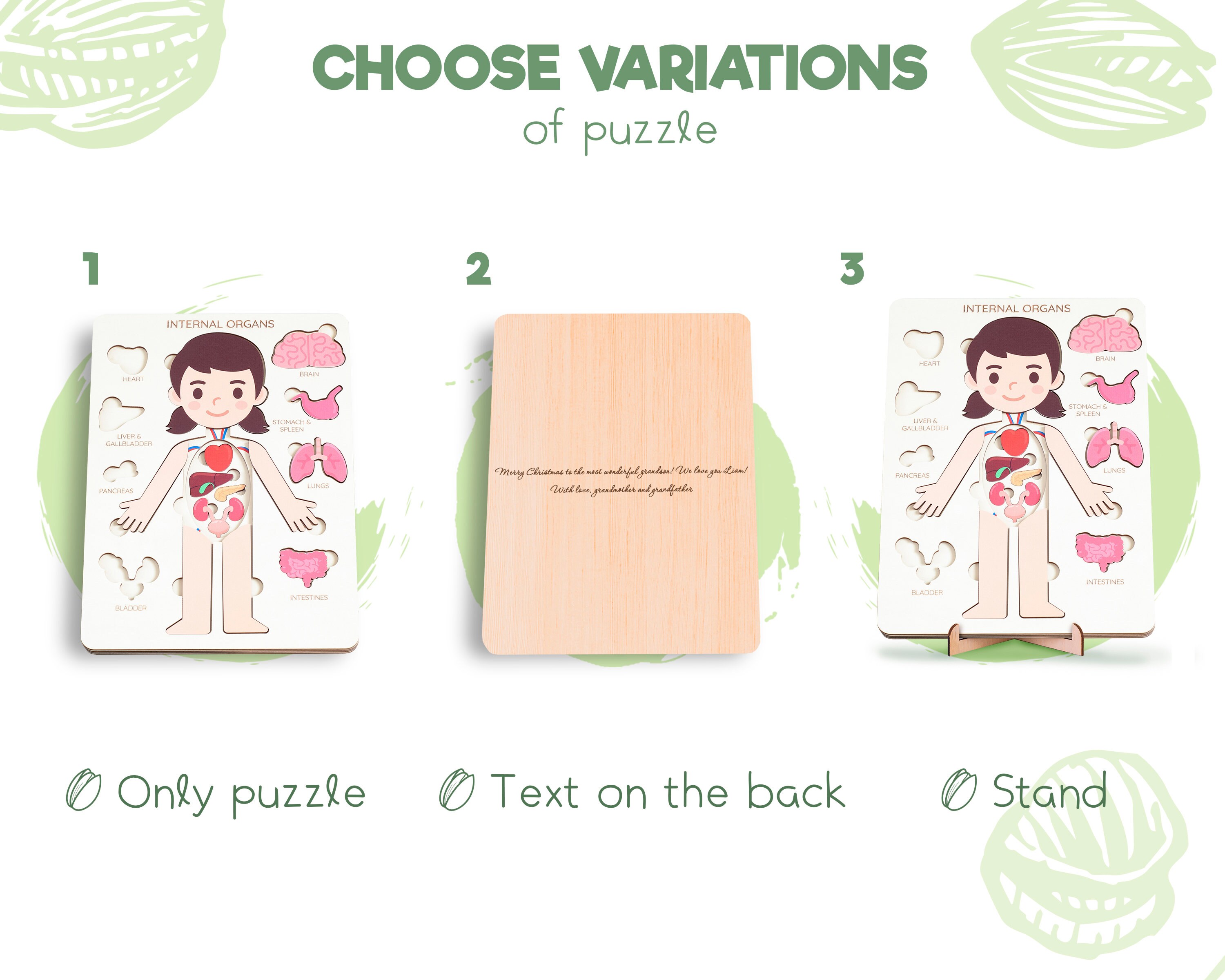 Human Body Puzzle Anatomy Puzzle Montessori Toys Anatomy - Etsy UK