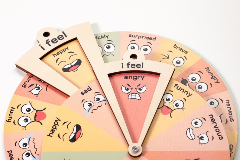Gifts for Kids Emotional Wheel Feelings Wheel Emotion - Etsy