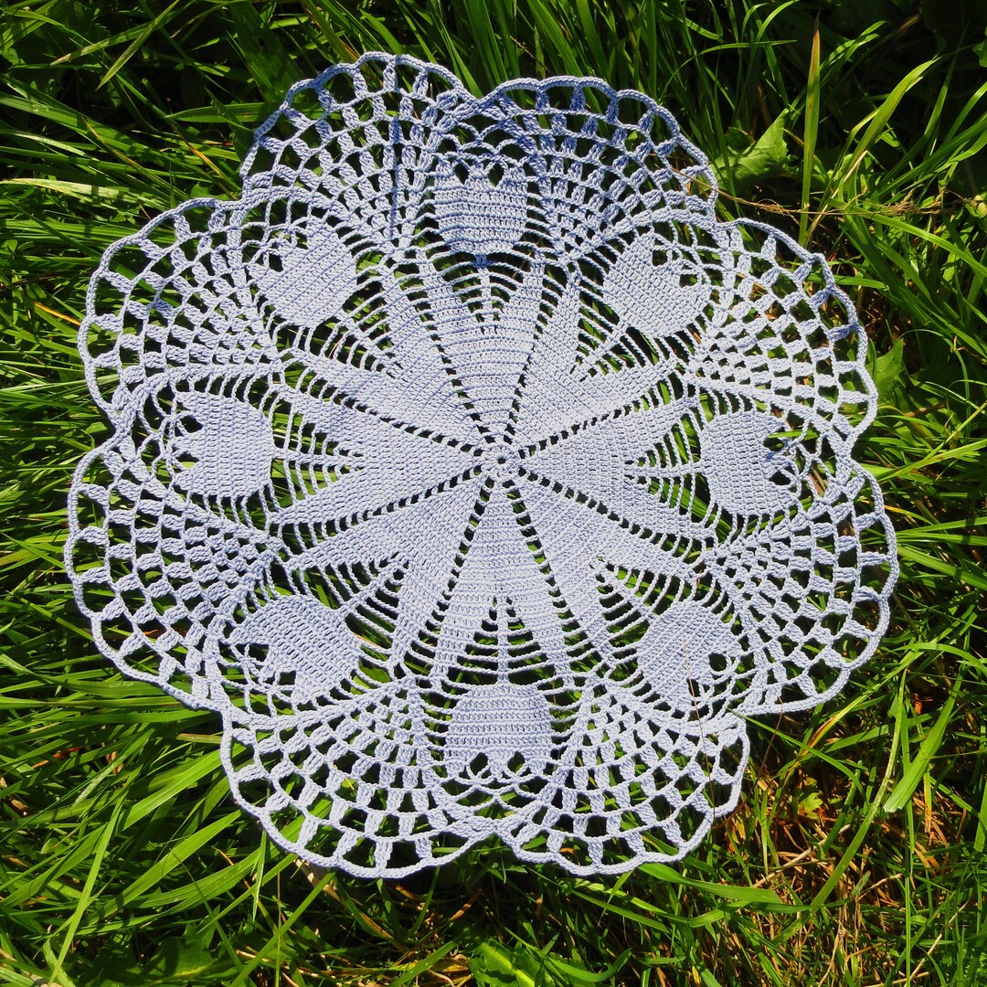 Handmade Crochet Doily, Crochet Napkin, Handmade Crochet Tulip Doily ...