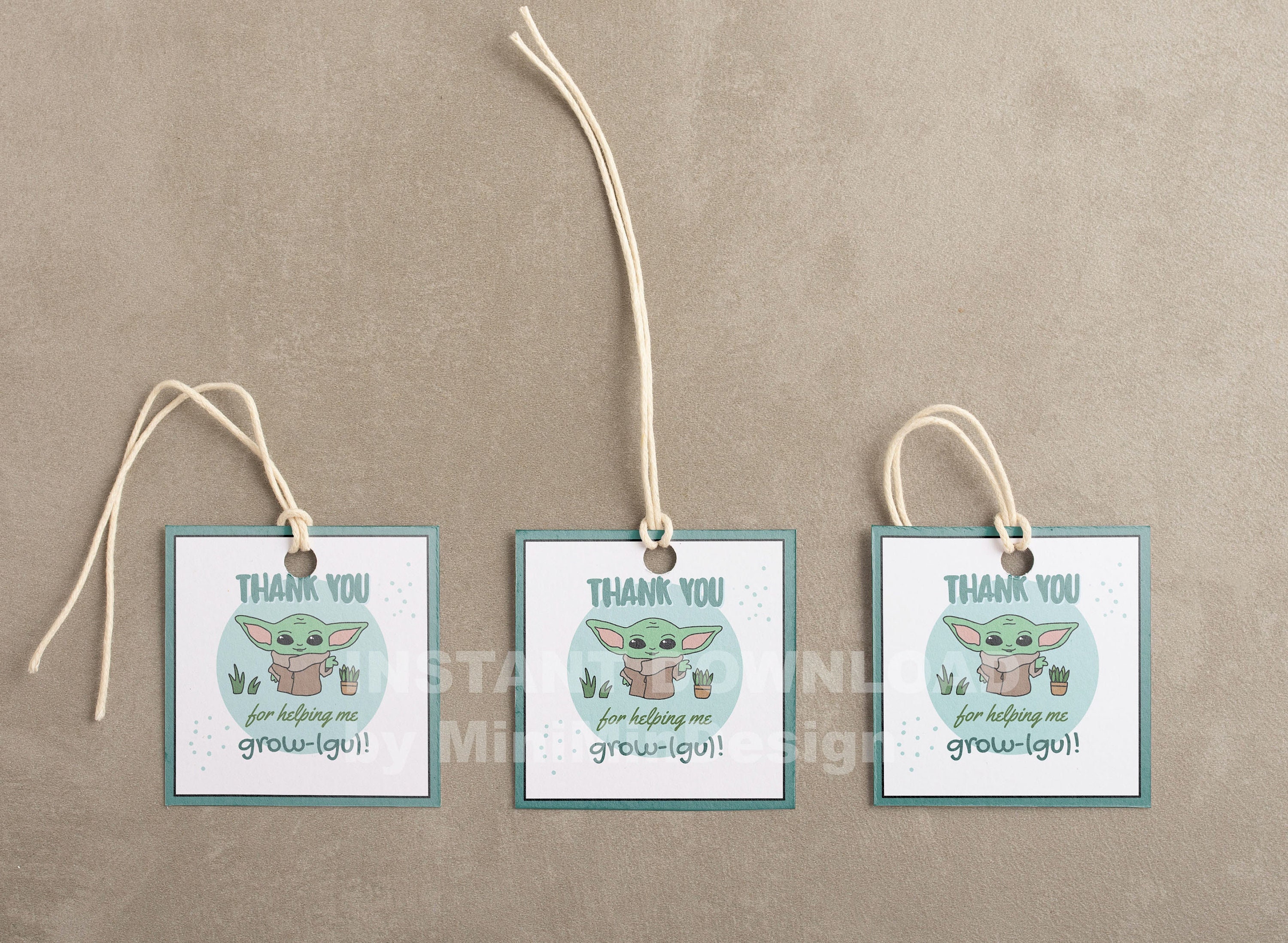 Grogu [grow-gu] Gift Tag, Teacher Appreciation, Thank You for Helping ...
