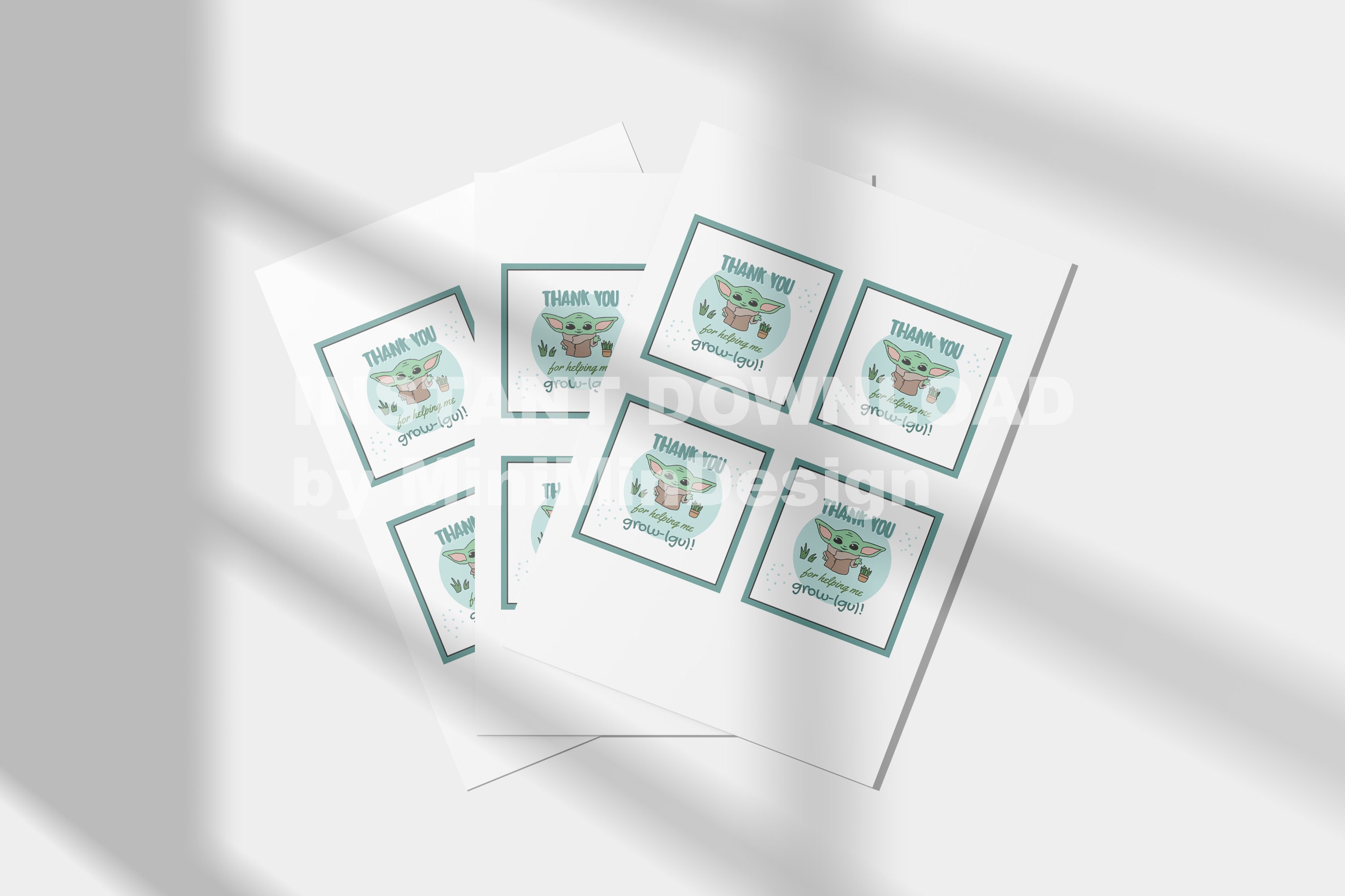 Grogu [grow-gu] Gift Tag, Teacher Appreciation, Thank You for Helping ...