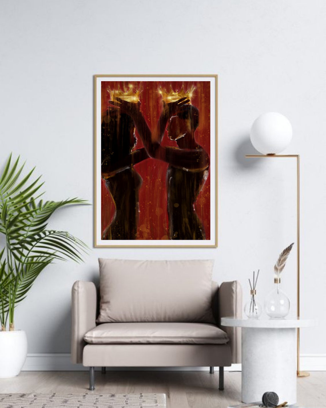 King & Queen Black Art Abstract Painting People Painting - Etsy Ireland