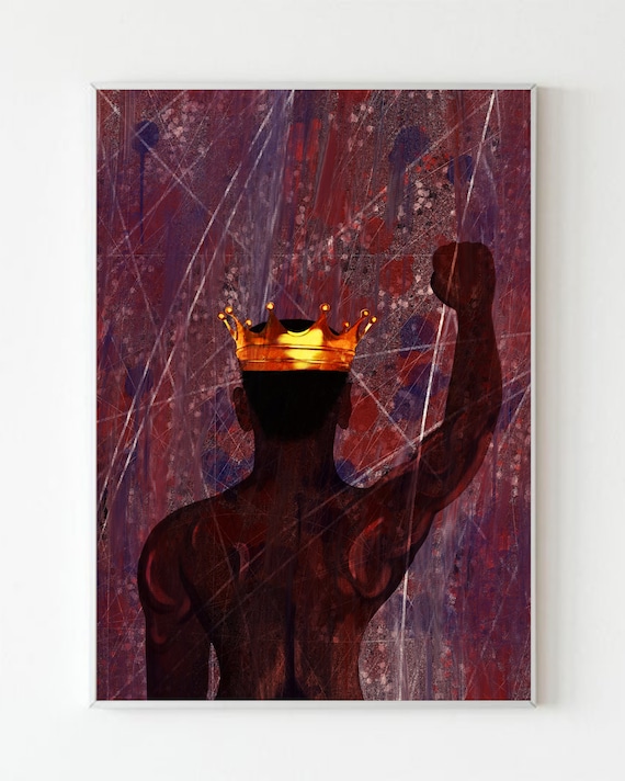 Black Power Black Art Black King Printable Art | Etsy