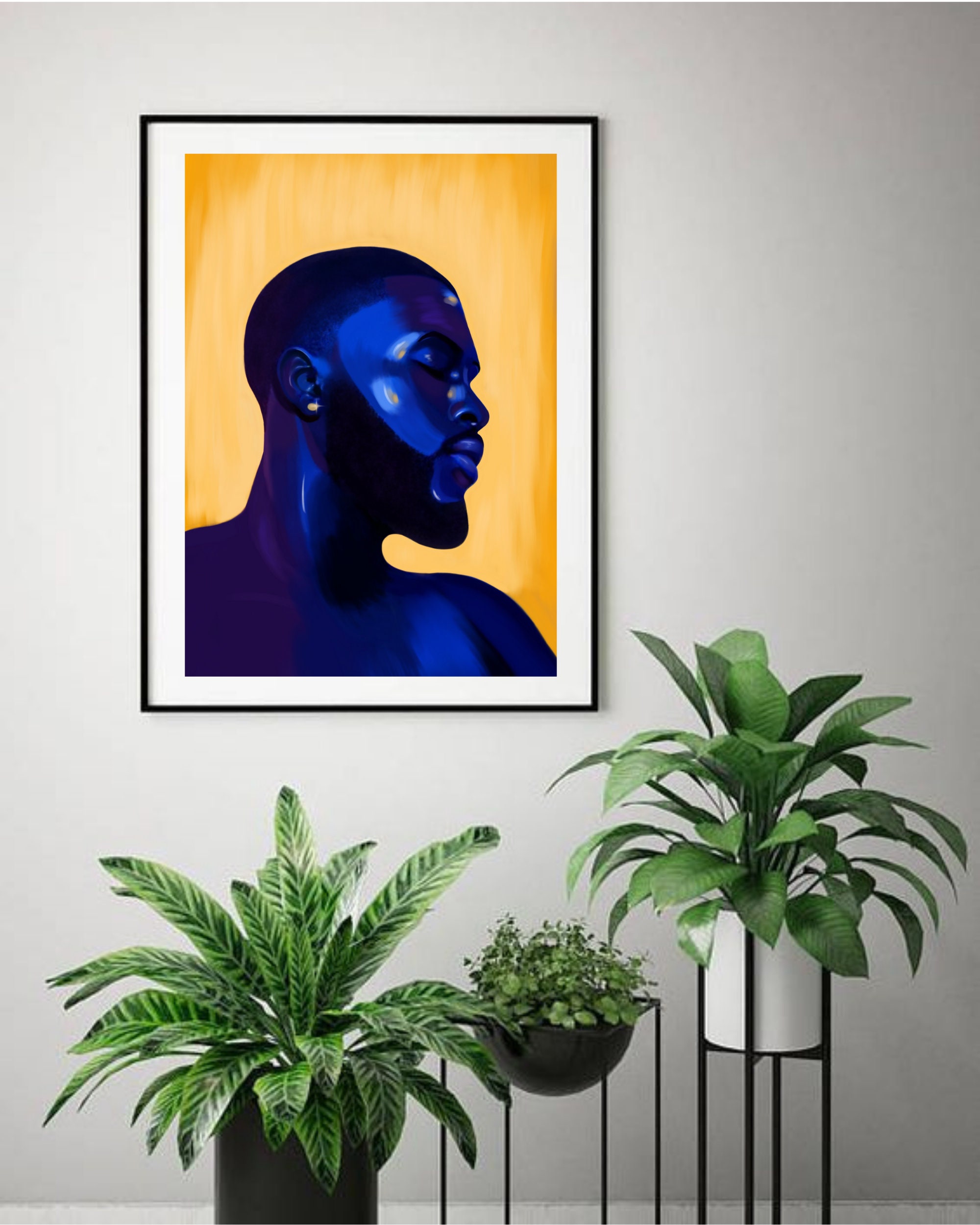 Feeling Blue | African American Man Painting | Black Art | Printable ...