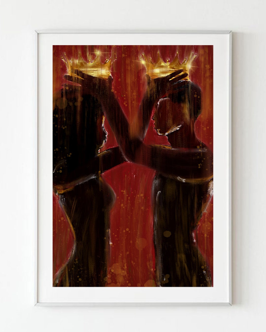 King & Queen | Black Art | Abstract Painting | People Painting | Power ...