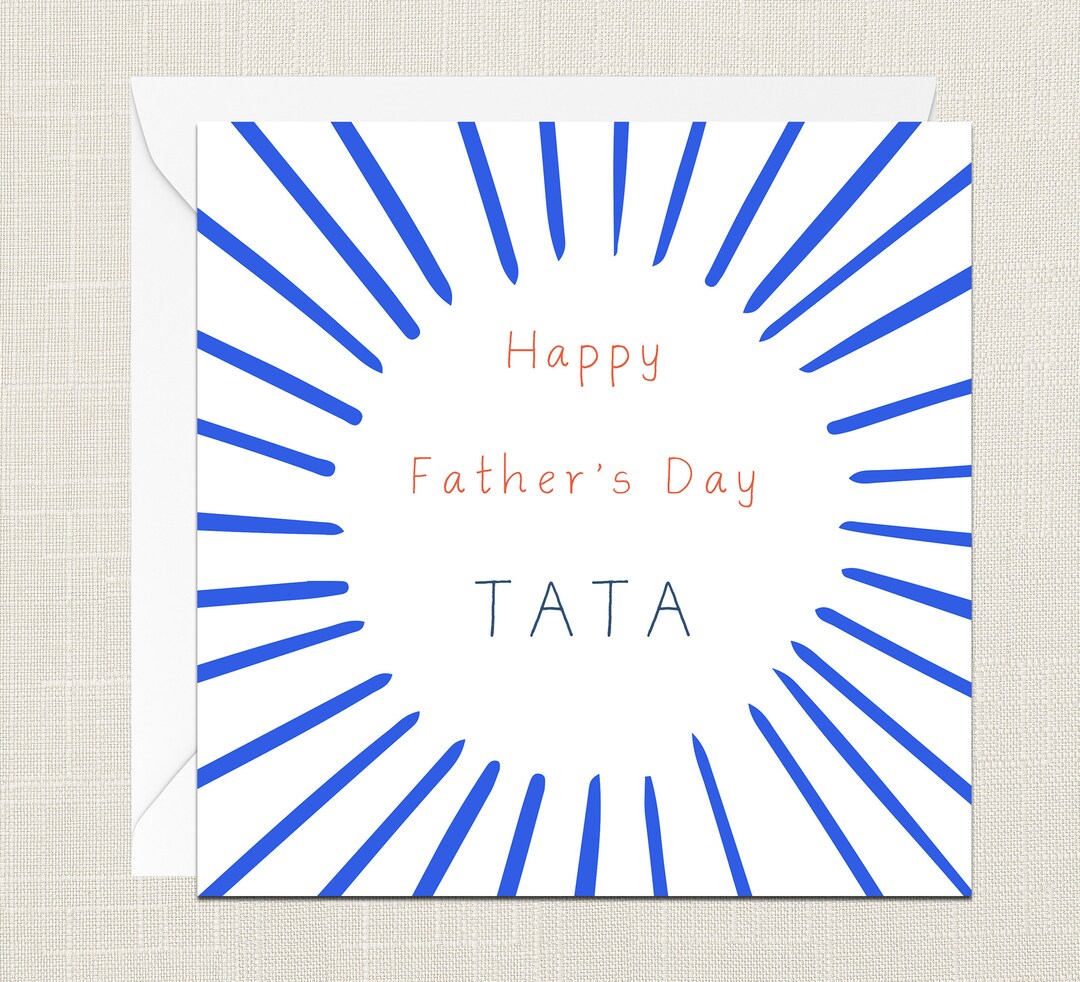 Happy Father's Day Tata Greetings Card With Envelope - Cards for Him ...
