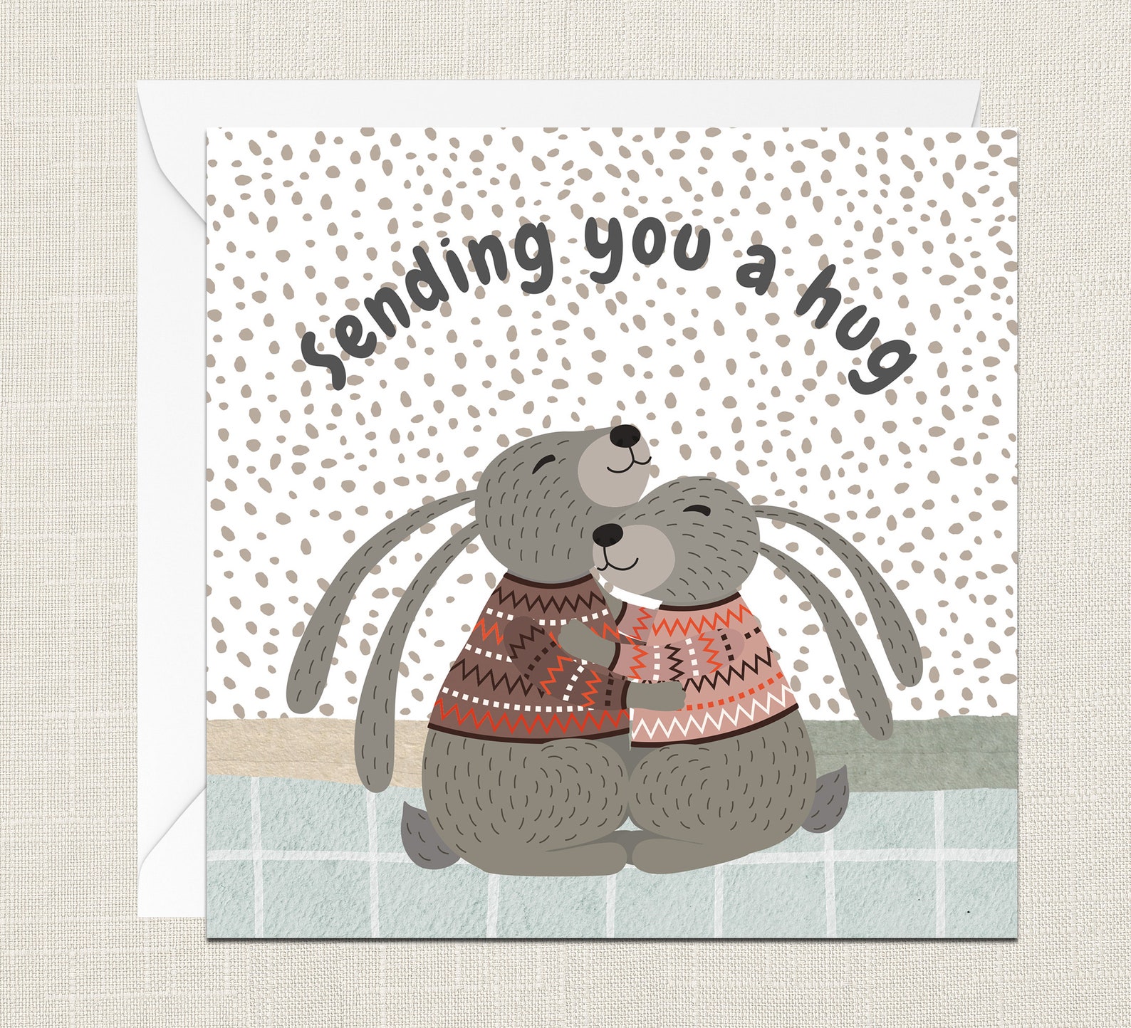 Sending You A Hug Greetings Card with Envelope Her Him Gifts | Etsy