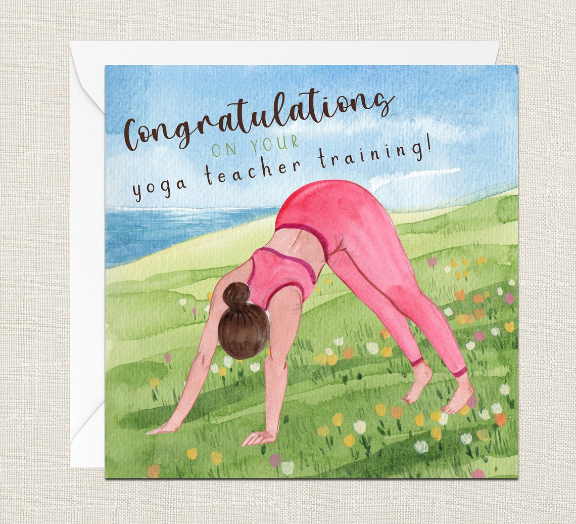 Congratulations on Your Yoga Teacher Training Greetings Card - Etsy UK
