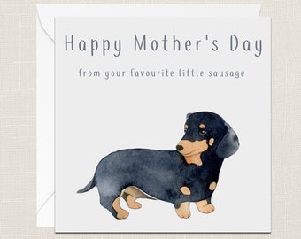 Dachshund Mother Day Card - Etsy