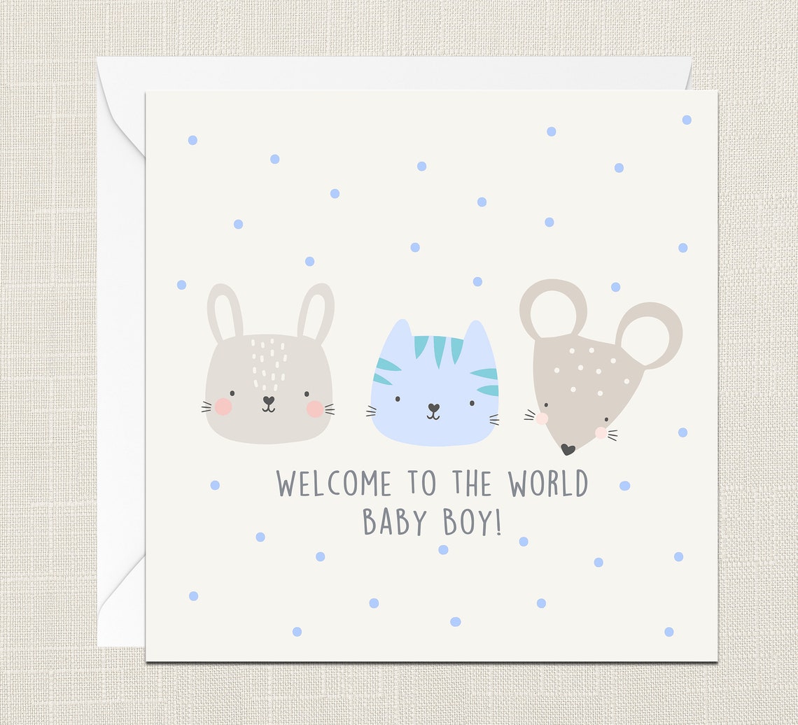Welcome to the World Baby Greetings Card With Envelope - Birth Card ...