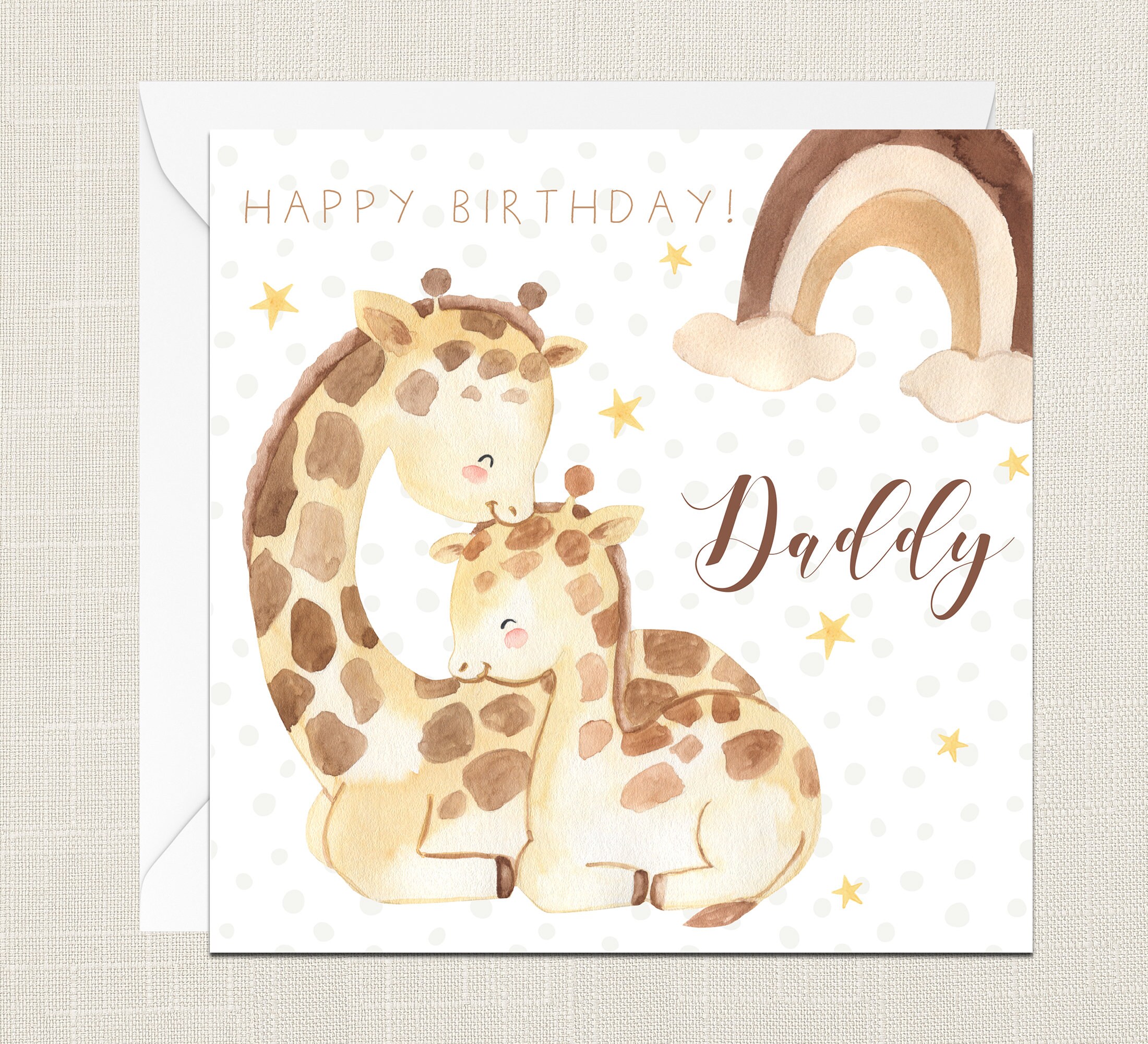 Happy Birthday Daddy Greetings Card With Envelope Father Dad - Etsy