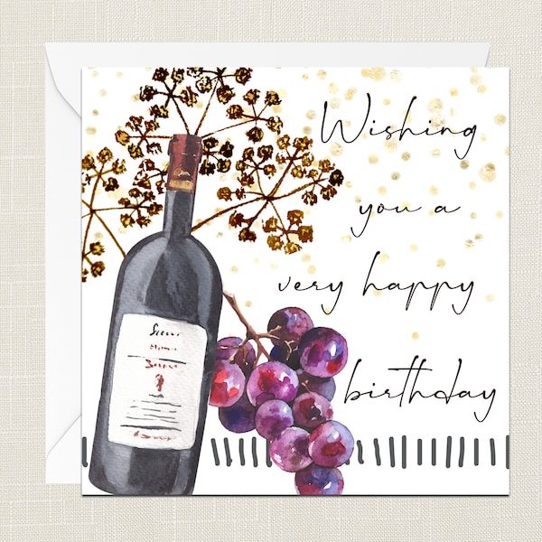 Grapes Birthday Card - Etsy