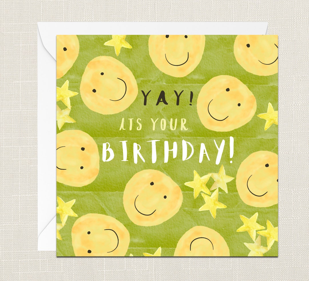 Yay! It's Your Birthday Greetings Card With Envelope - Cards for Her ...