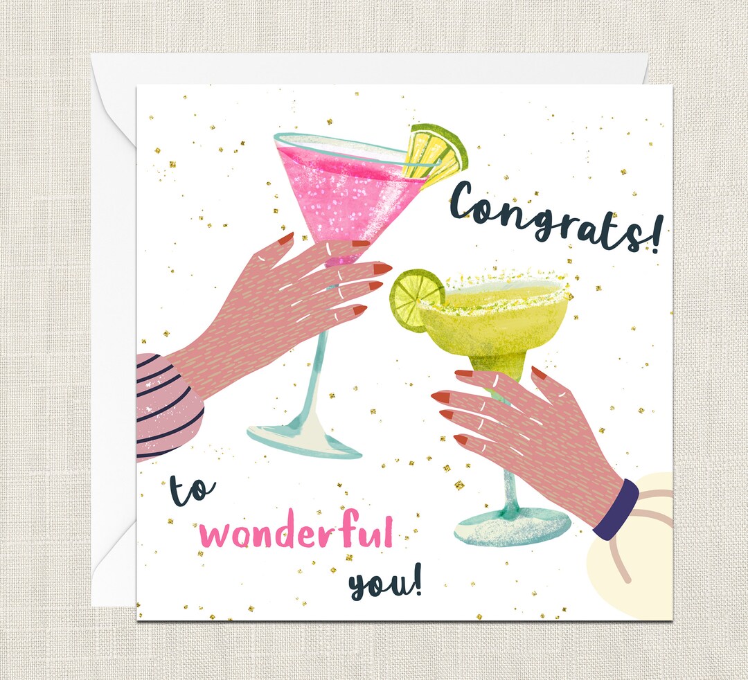 Congrats to Wonderful You! Greetings Card With Envelope - Cards for Her ...