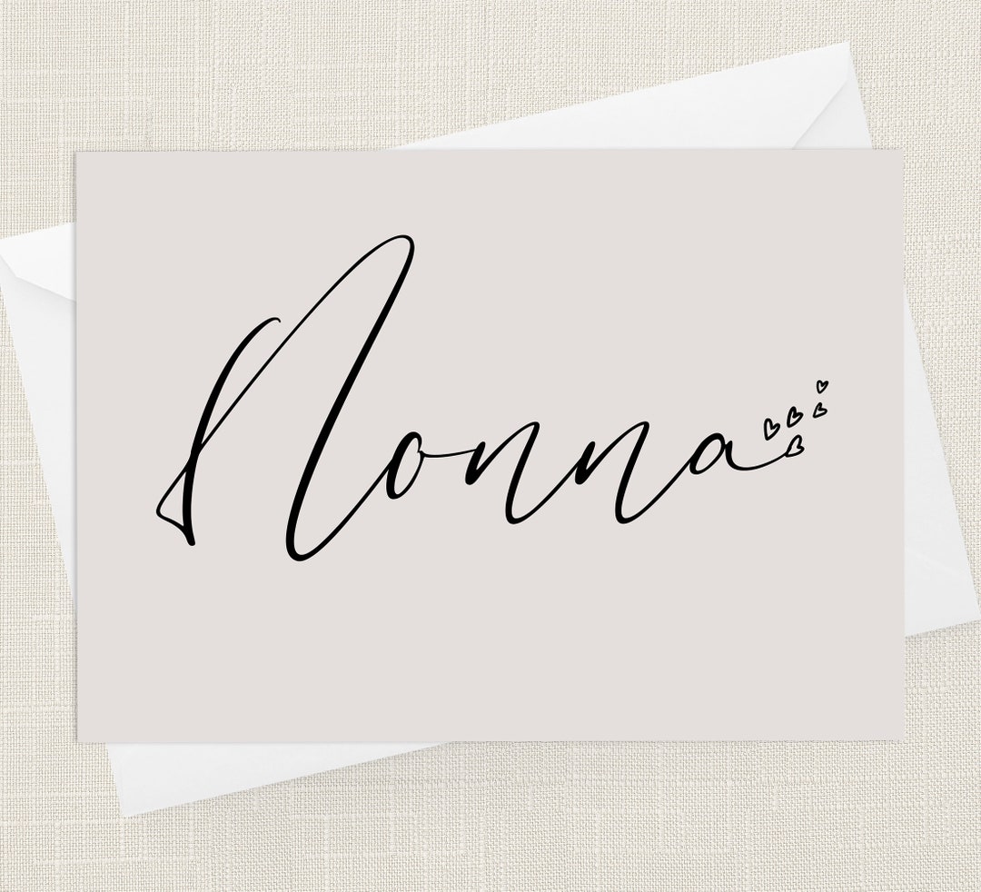 Nonna Greetings Card With Envelope - Cards for Her - Gifts for Mother's ...