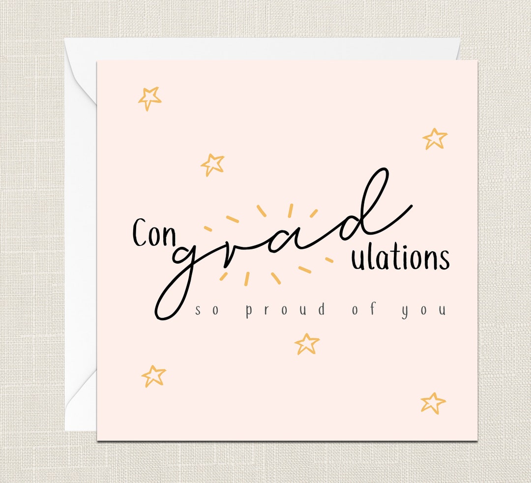Congratulations Graduation Greetings Card With Envelope - Cards Her Him ...