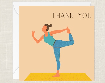 Thank You Card Yoga | Etsy