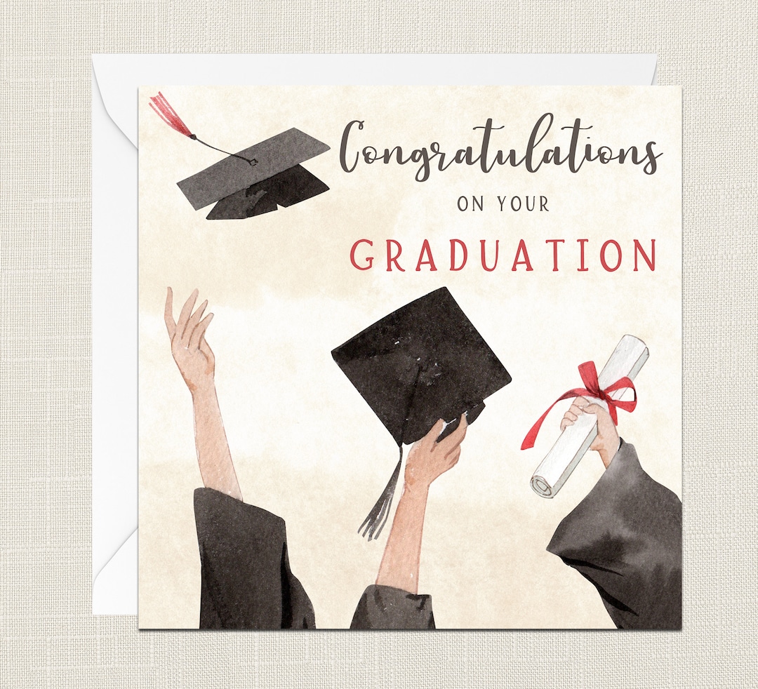 Congratulations on Your Graduation Greetings Card With Envelope - Cards ...