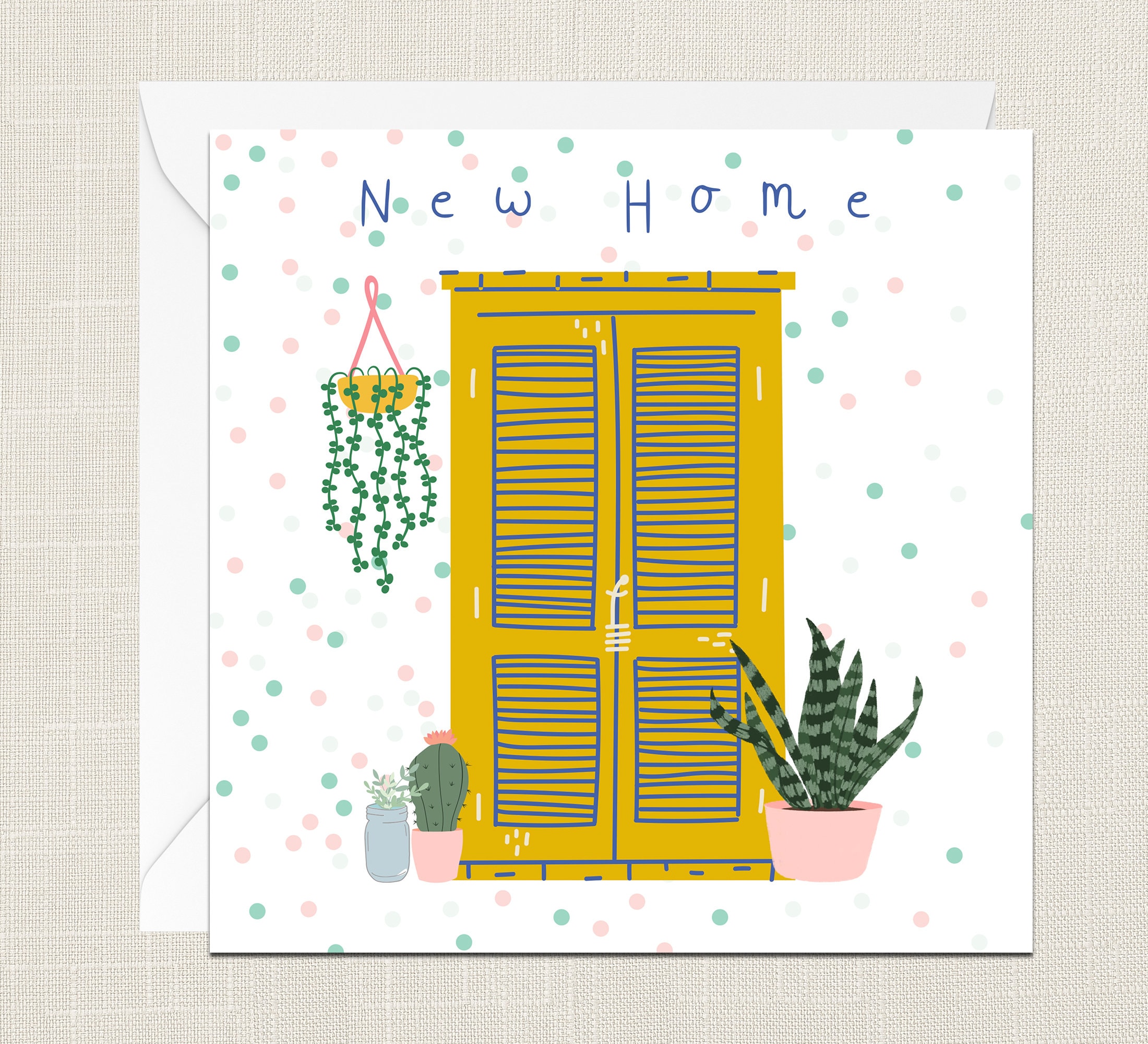 New Home Greetings Card With Envelope Moved House Just to - Etsy