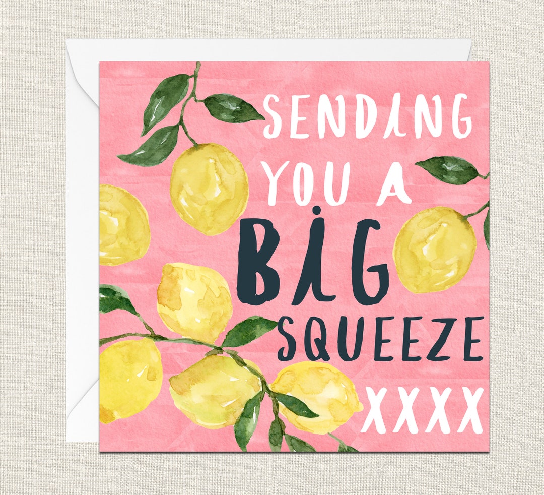 Sending You A Big Squeeze Greetings Card With Envelope - Birthday Card ...