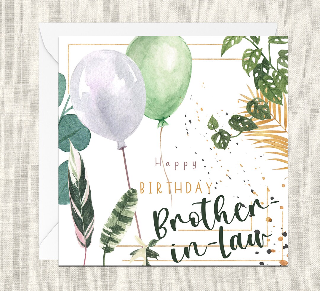 Happy Birthday Brother in law Greetings Card With Envelope Birthday