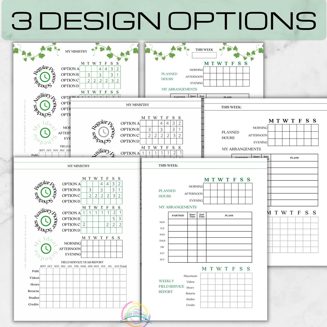 PRINTABLE Ministry Scheduler/ Digital Pdf Download/jw Planner/pioneer ...