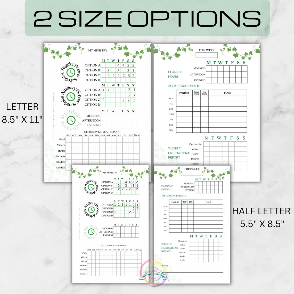 PRINTABLE Ministry Scheduler/ Digital Pdf Download/jw Planner/pioneer ...