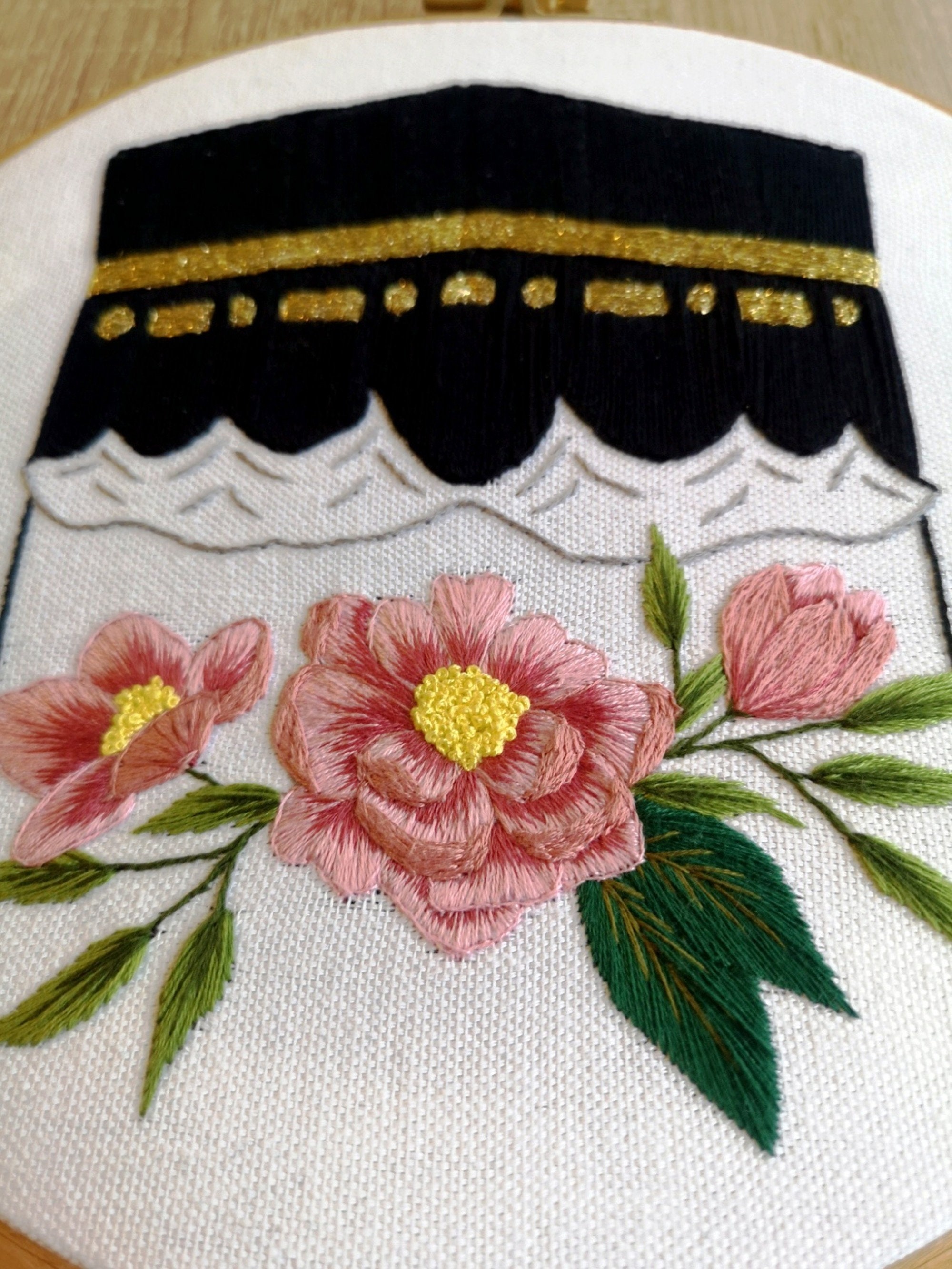 Kaaba, Embroidery Picture, Embroidery Frame, 22 Cm, Wall Decoration ...